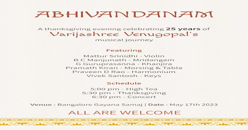 Varijashree Venugopal’s Musical Journey | Music Events | SkillBox