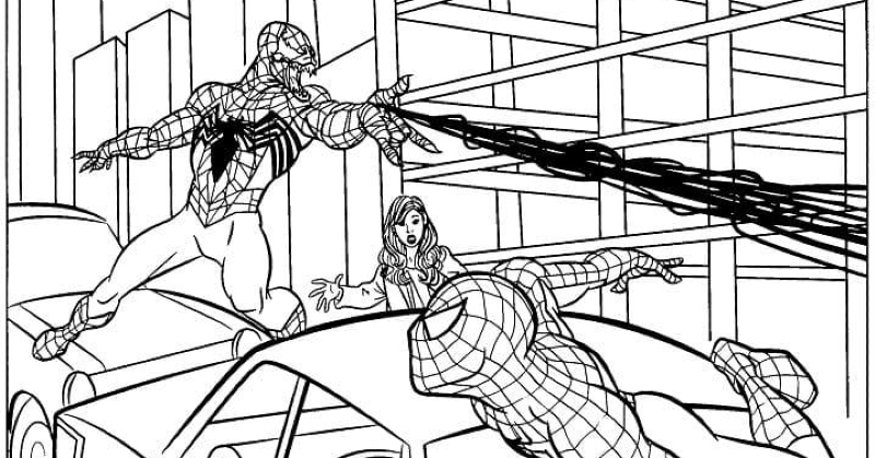 Spiderman Venom Coloring Pages